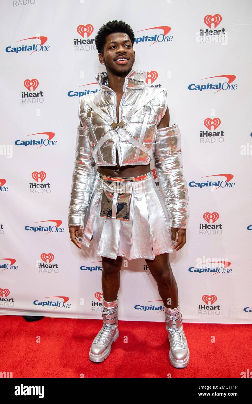 Lil Nas X attends 106.1 KISS FM's iHeartRadio 2021 Jingle Ball at ...