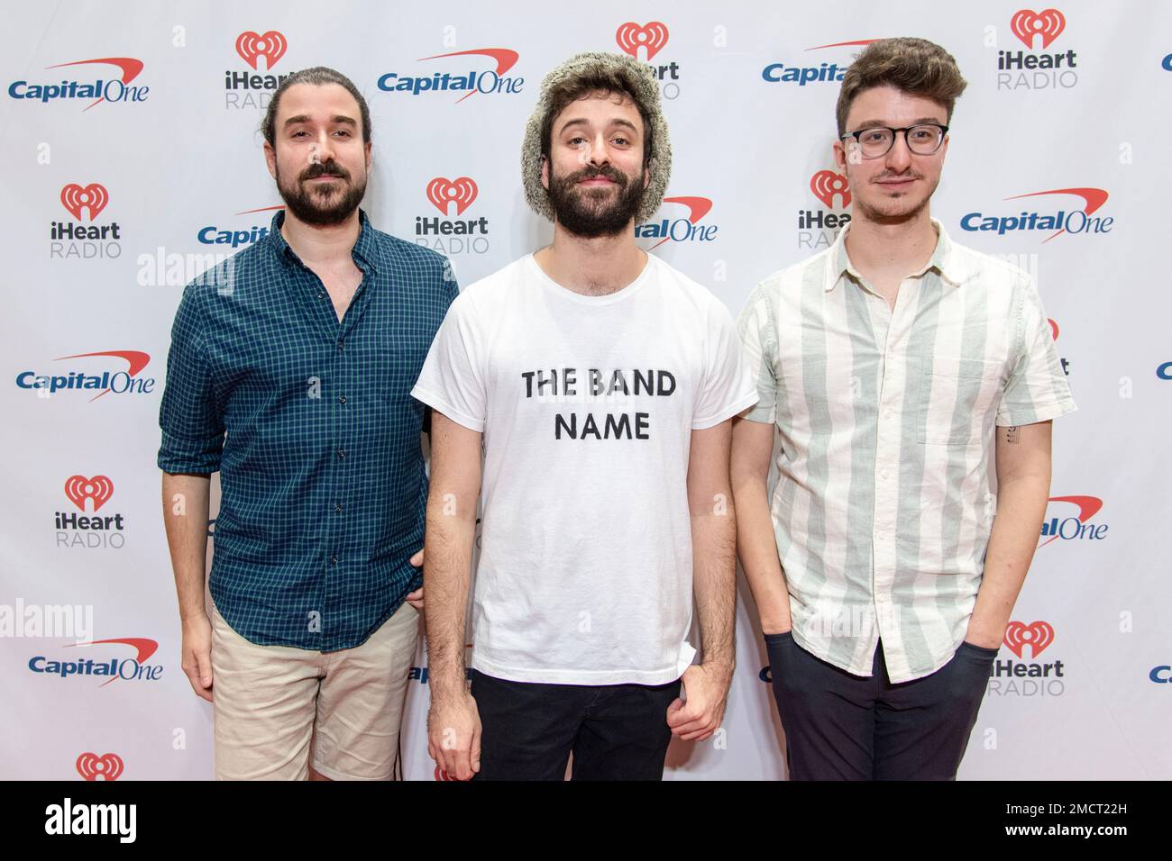 Adam Met, from left, Jack Met and Ryan Met of AJR attend 106.1 KISS FM ...