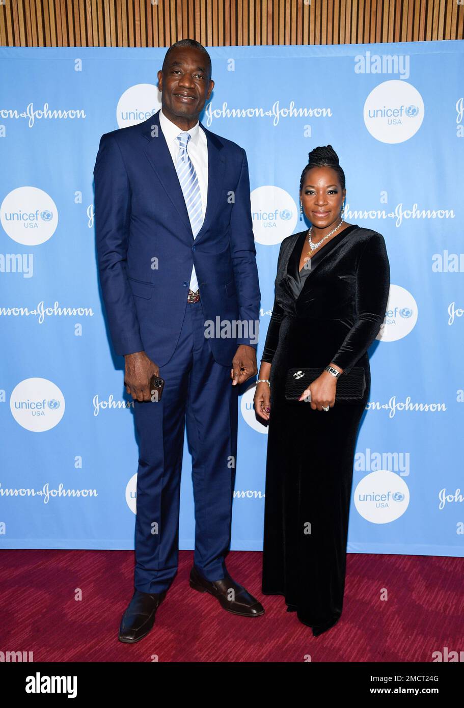 Former NBA player Dikembe Mutombo, left, and Rose Mutombo attend the ...