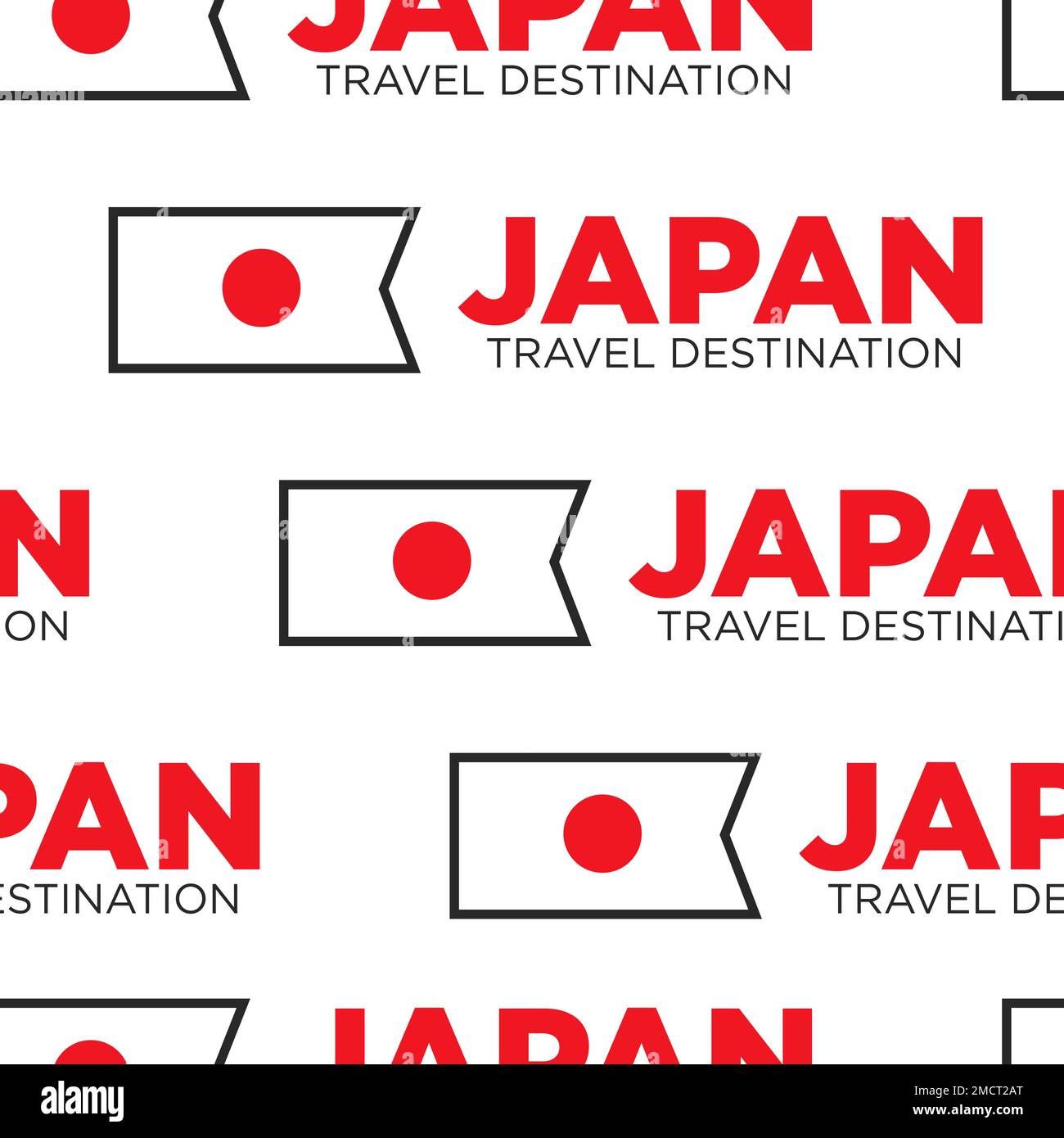 Japan travel destination Japanese national flag seamless pattern Stock ...
