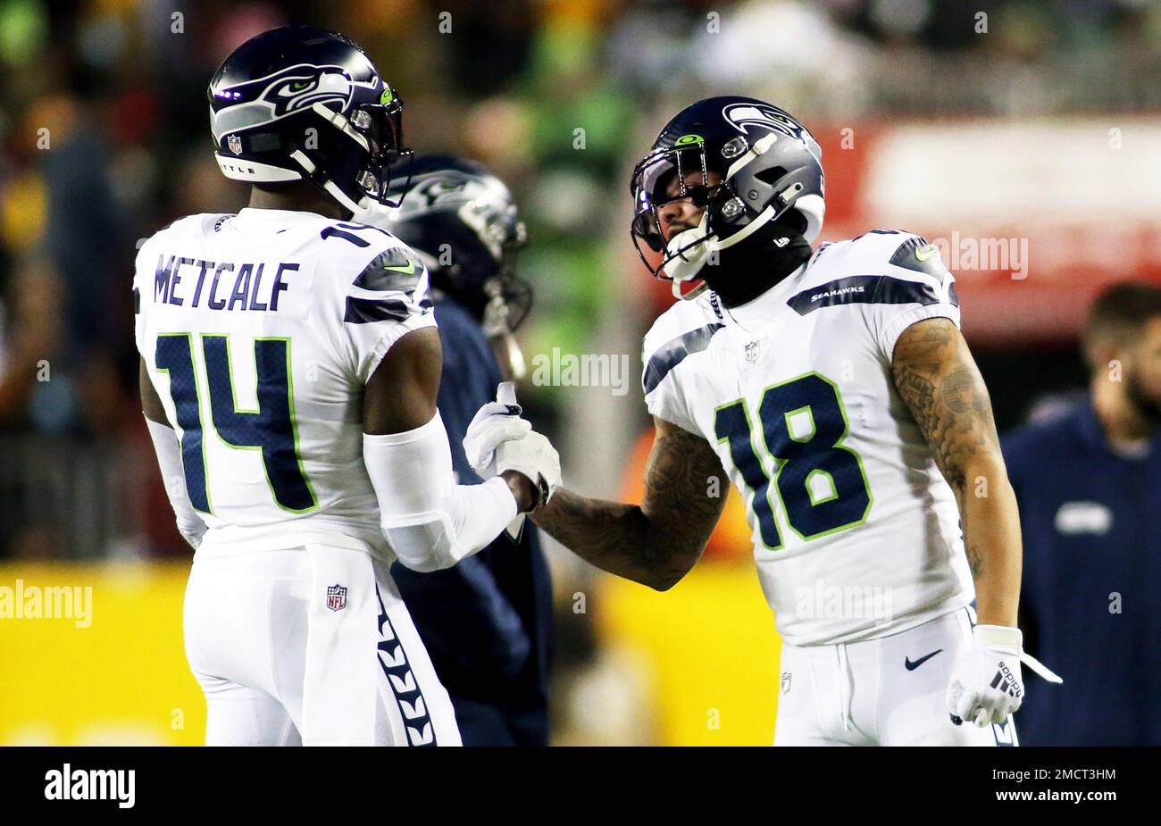 Seattle Seahawks wide receiver DK Metcalf (14) and Seattle Seahawks ...