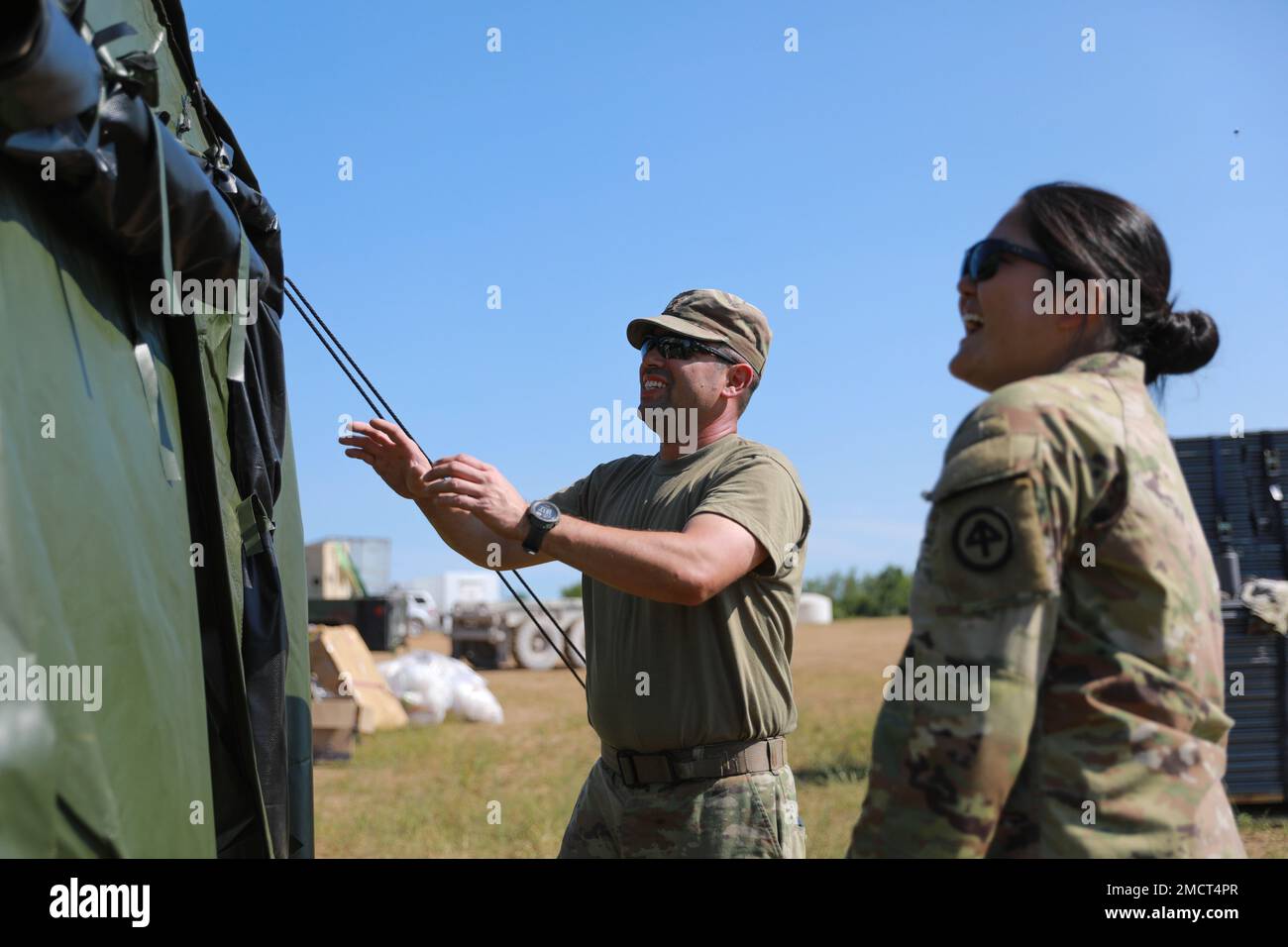 Staff Sgt Jeancarlo Galindo and 2nd Lt. Helen Park of the New Jersey ...
