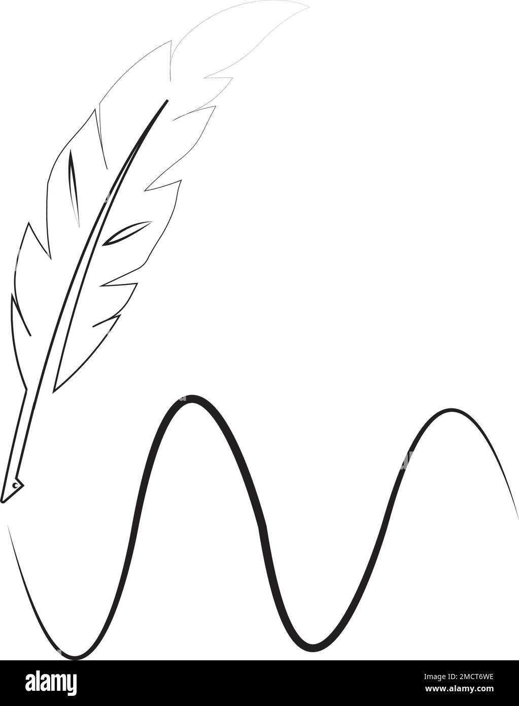 Feather Pen Logo Illustration Design Stock Vector Image And Art Alamy