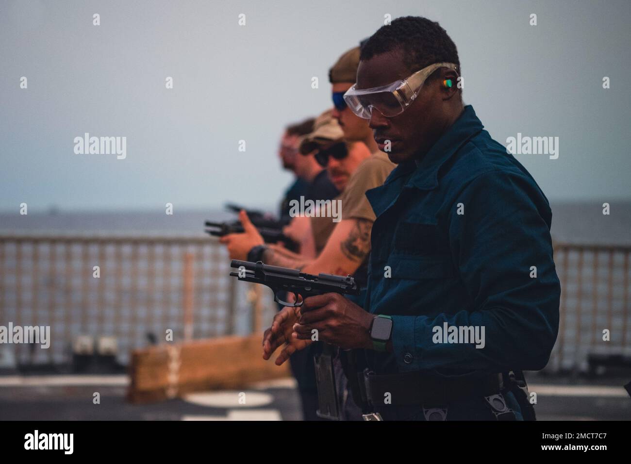 220709-N-TT059-1208 GULF OF OMAN (July 9, 2022) Gunner's Mate 3rd Class ...
