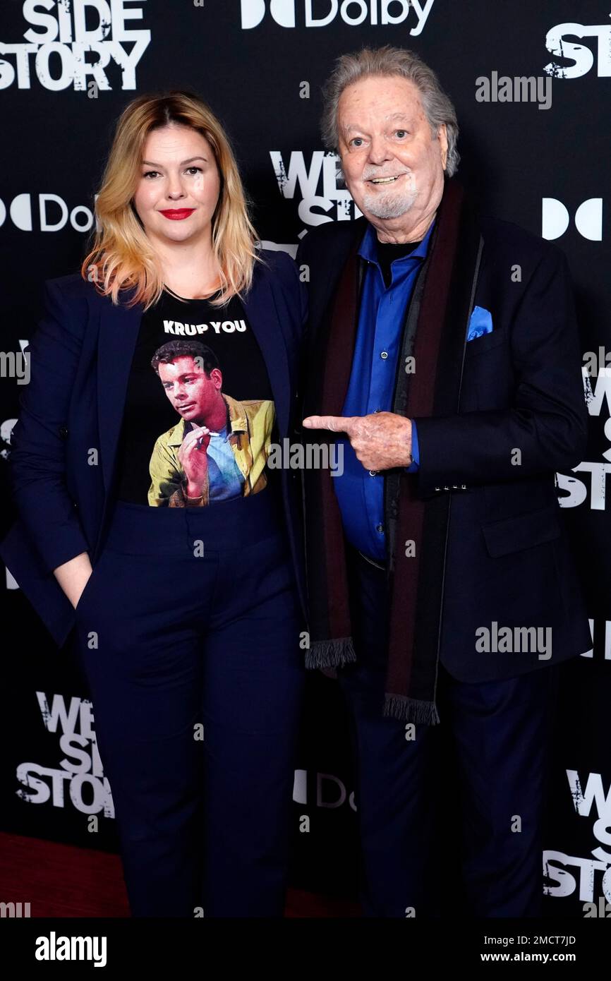 Amber Tamblyn and Russ Tamblyn attend the "West Side Story" premiere at ...