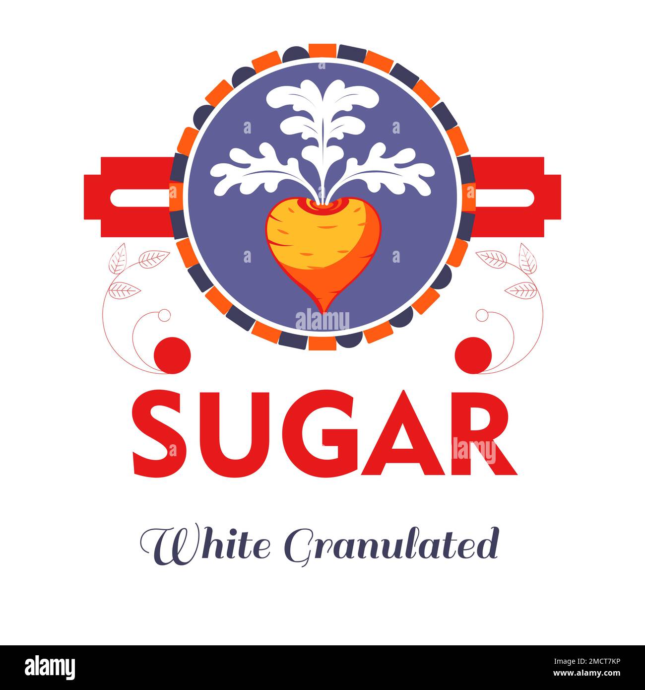 Beetroot sugar natural product sweetener isolated icon Stock Vector ...