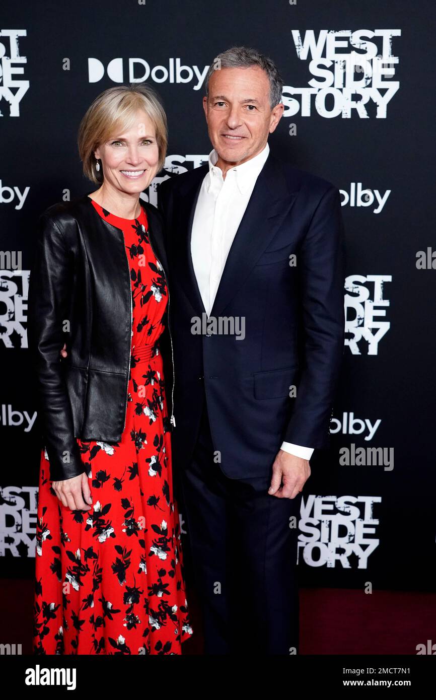 Willow Bay and Bob Iger attend the "West Side Story" premiere at the ...