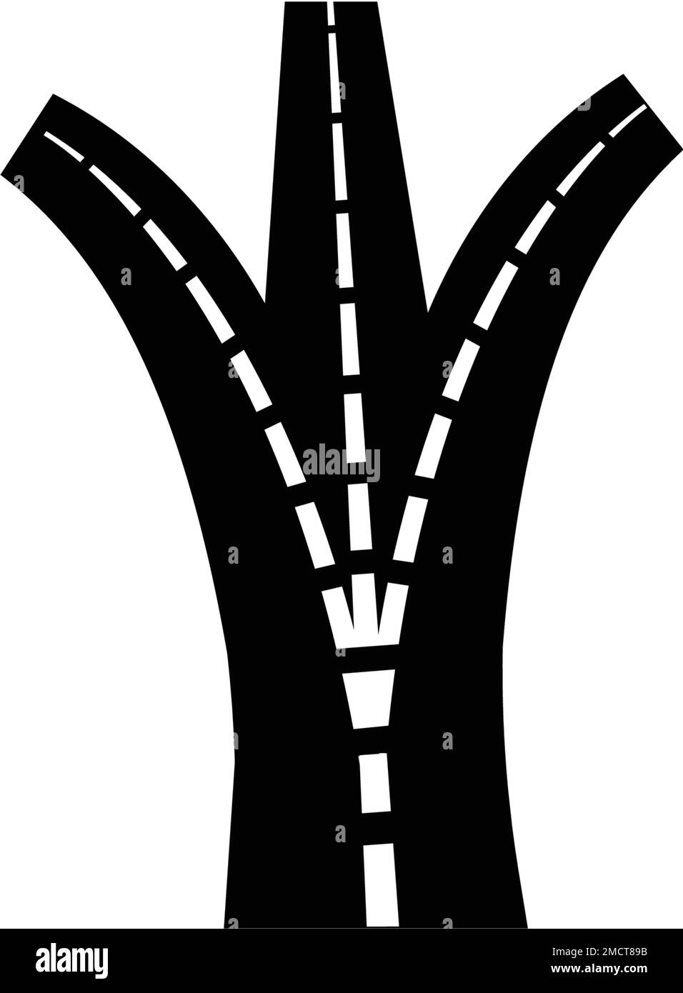 fork in the road icon logo illustration design Stock Vector Image & Art ...