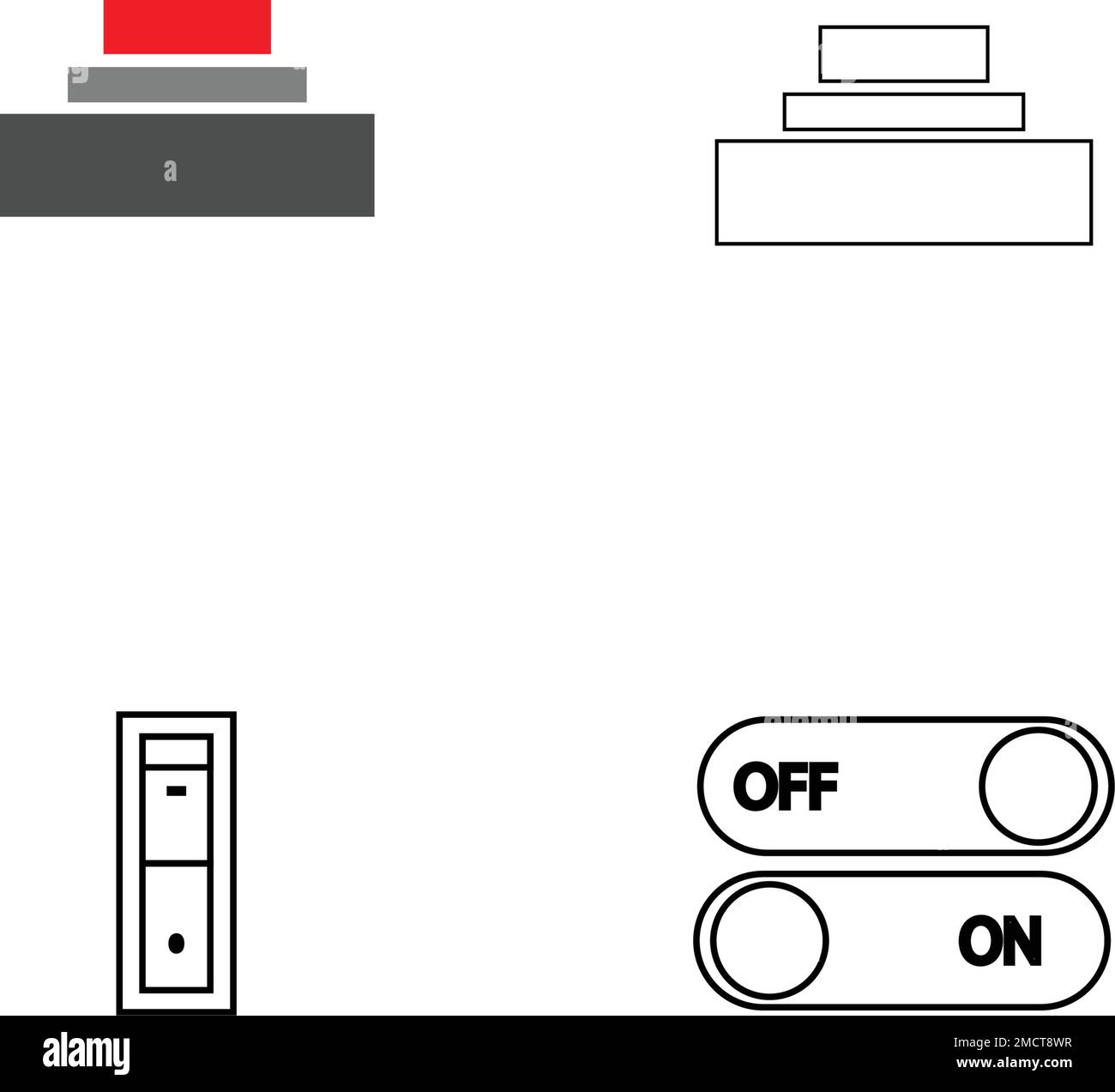 Turn on button design hi-res stock photography and images - Alamy