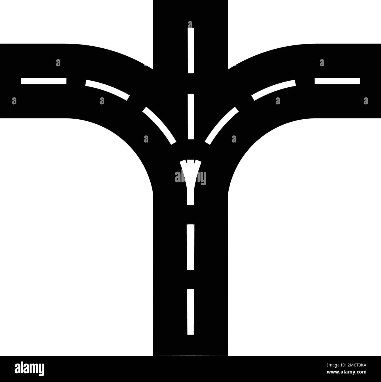 fork in the road icon logo illustration design Stock Vector Image & Art ...