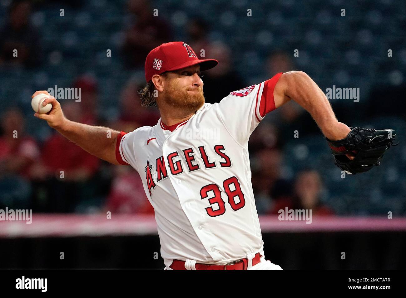 FILE - Los Angeles Angels starting pitcher Alex Cobb throws to the ...