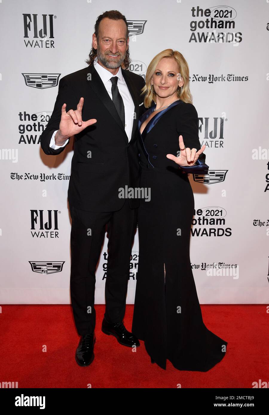 Troy Kotsur, left, and Marlee Matlin attend the Gotham Awards at ...