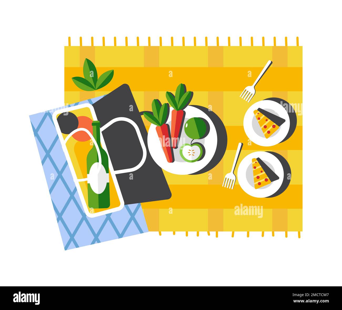 Picnic on the meadow Cut Out Stock Images & Pictures - Alamy