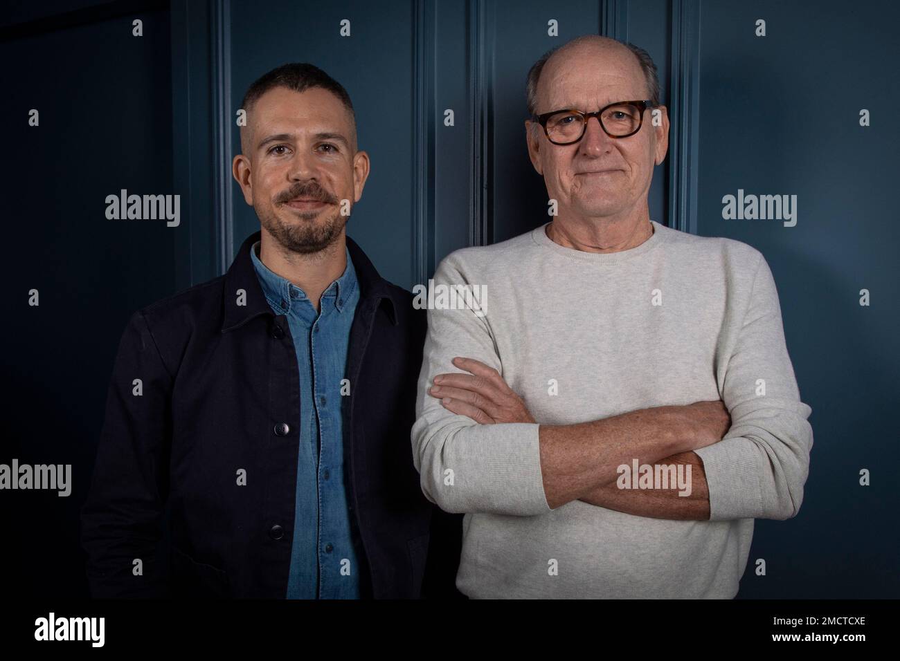 Director Stephen Karam, left, and actor Richard Jenkins, right, pose ...