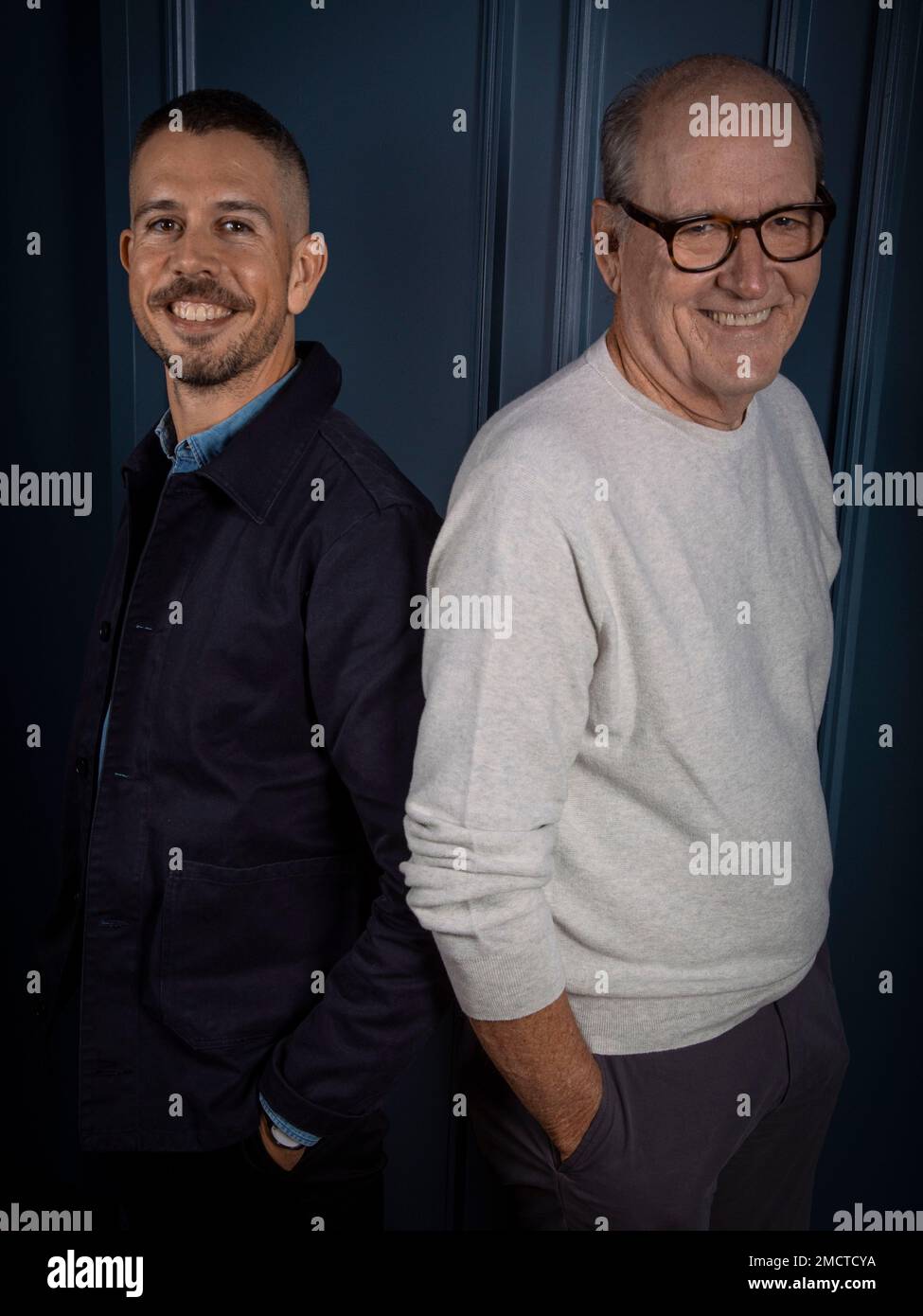 Director Stephen Karam, left, and actor Richard Jenkins, right, pose ...