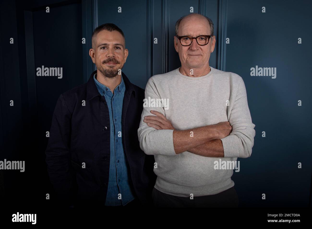 Director Stephen Karam, left, and actor Richard Jenkins, right, pose ...