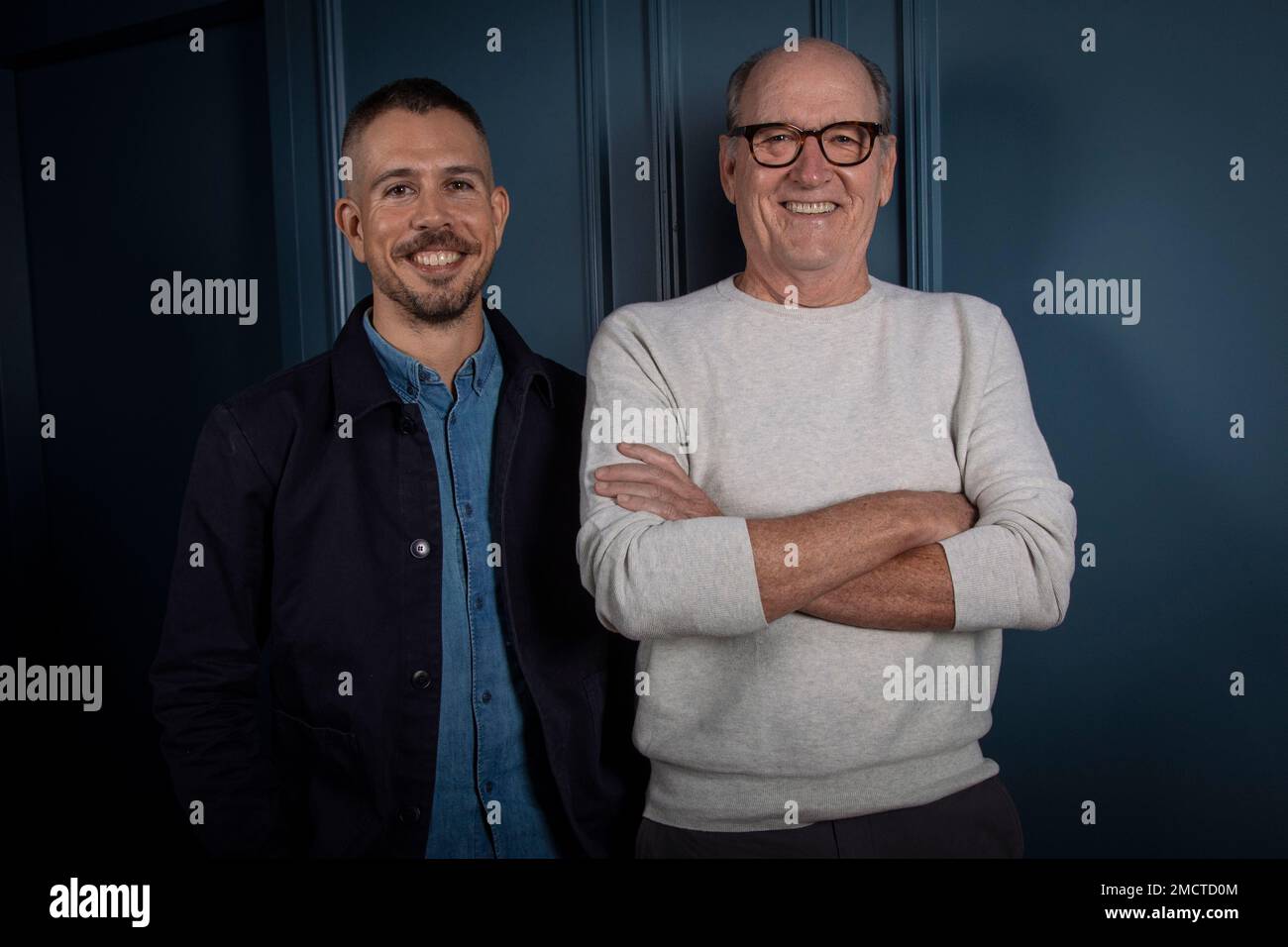 Director Stephen Karam, left, and actor Richard Jenkins, right, pose ...