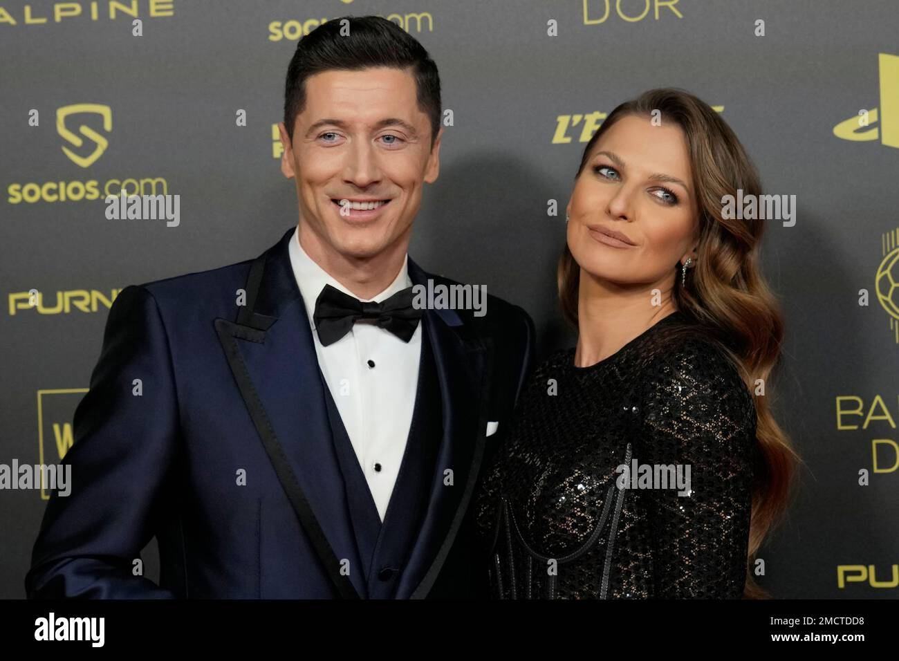 Bayern Munich Robert Lewandowski and wife Anna Lewandowski arrive for ...