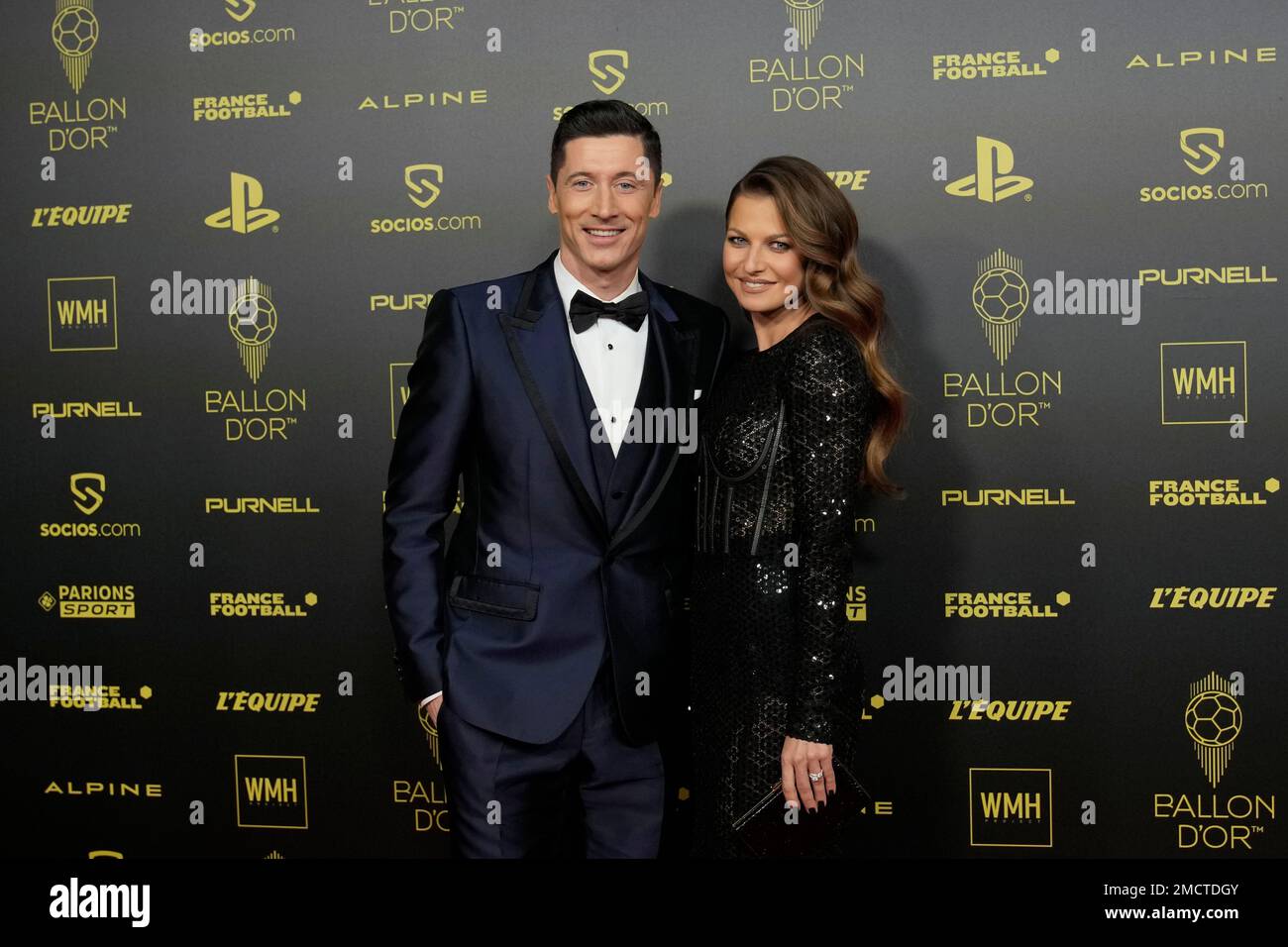 Bayern Munich Robert Lewandowski and wife Anna Lewandowski arrive for ...