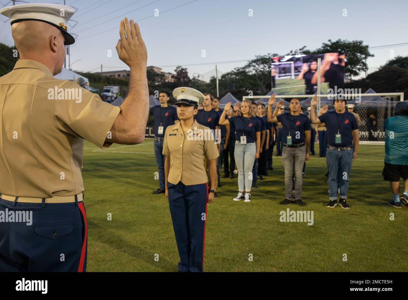 U.S. Marine Corps Col. Edward R. Sullivan, left, chief of staff of ...