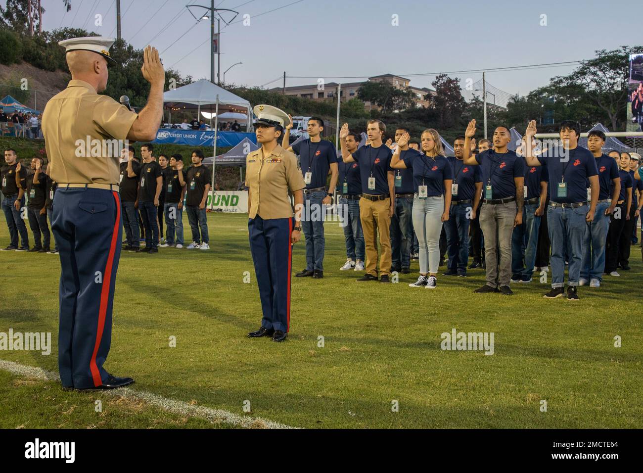 U.S. Marine Corps Col. Edward R. Sullivan, left, chief of staff of ...