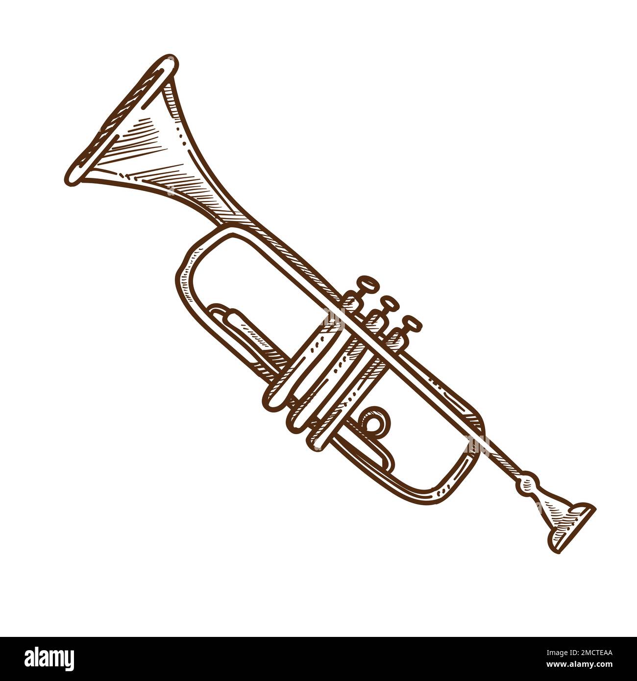 Trumpet Drawing Sketch