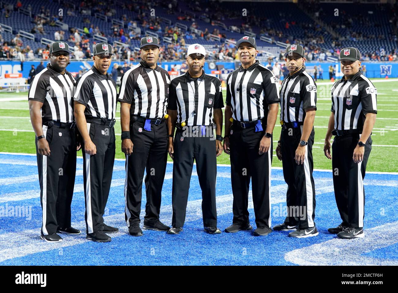 From left, Field Judge Mearl Robinson, Back Judge Greg Steed, Side ...