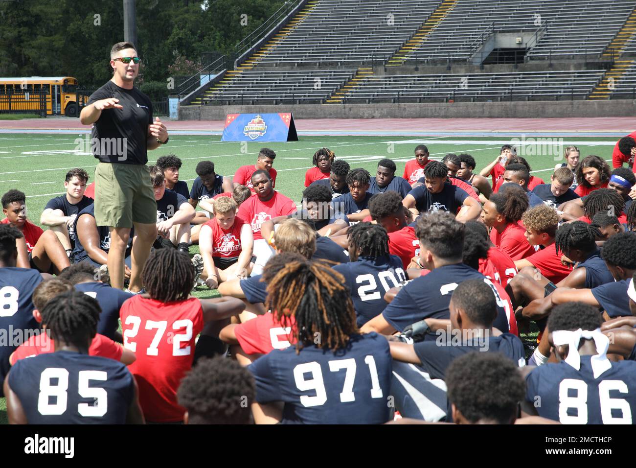 U.S. Marine Corps Staff Sgt. Justus Branson, a station commander with ...