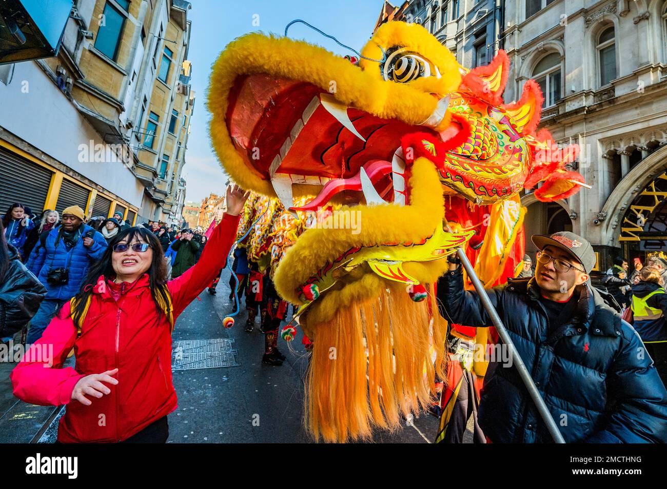 London, UK. 22nd Jan, 2023. The annual parade led by drogon and lion ...