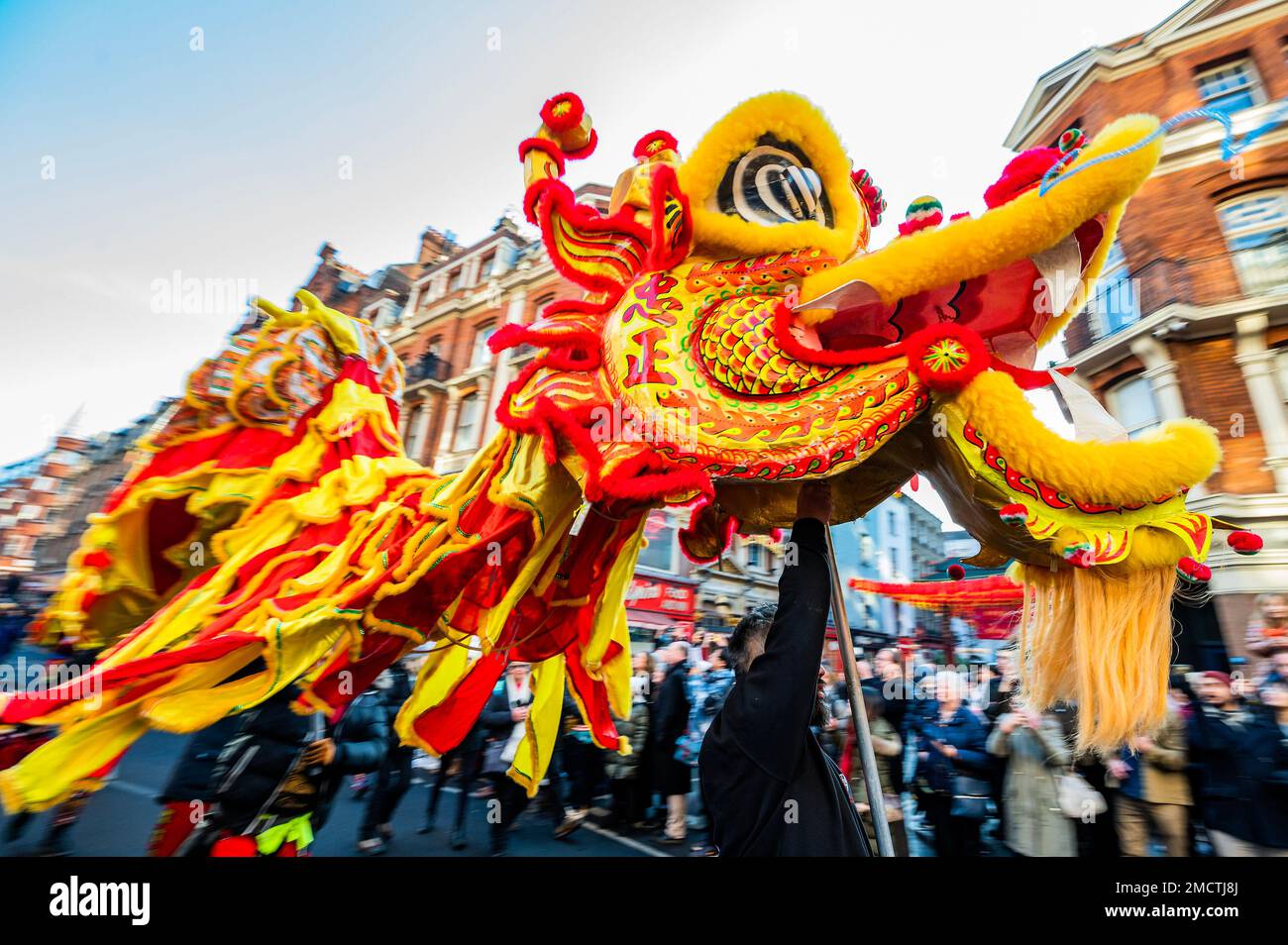 London, UK. 22nd Jan, 2023. The annual parade led by drogon and lion ...