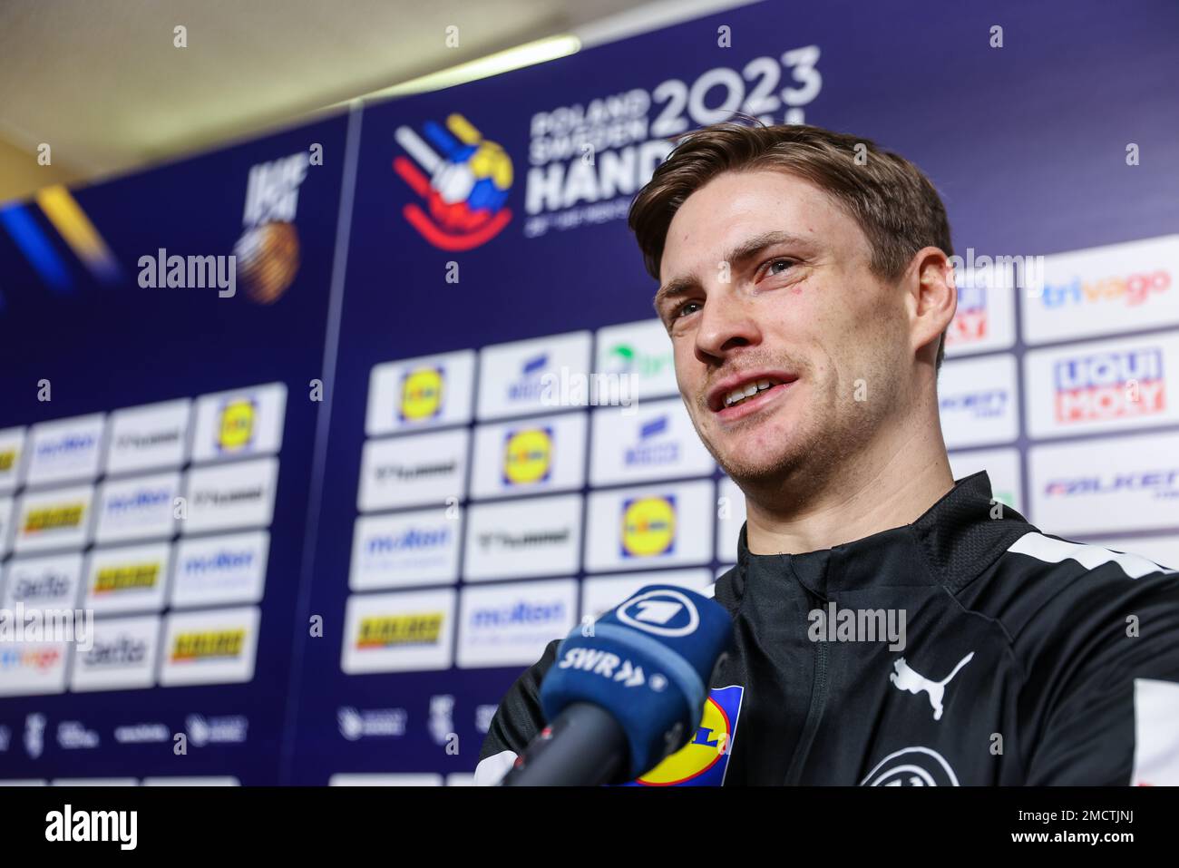 22 January 2023, Poland, Kattowitz: Handball: World Cup, before the ...