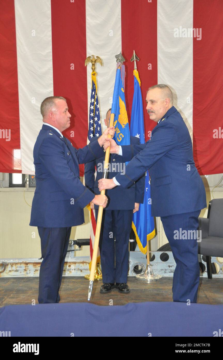 Commander of the 908th Maintenance Group, Lt. Col. Stuart Martin ...