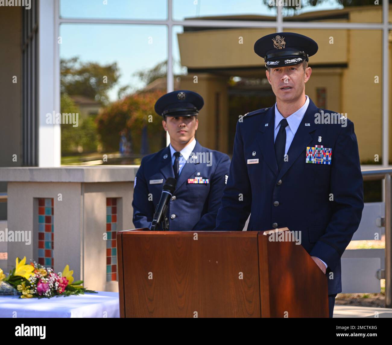 U.S. Air Force Col. Brent Cunningham, incoming commander, 30th Medical ...