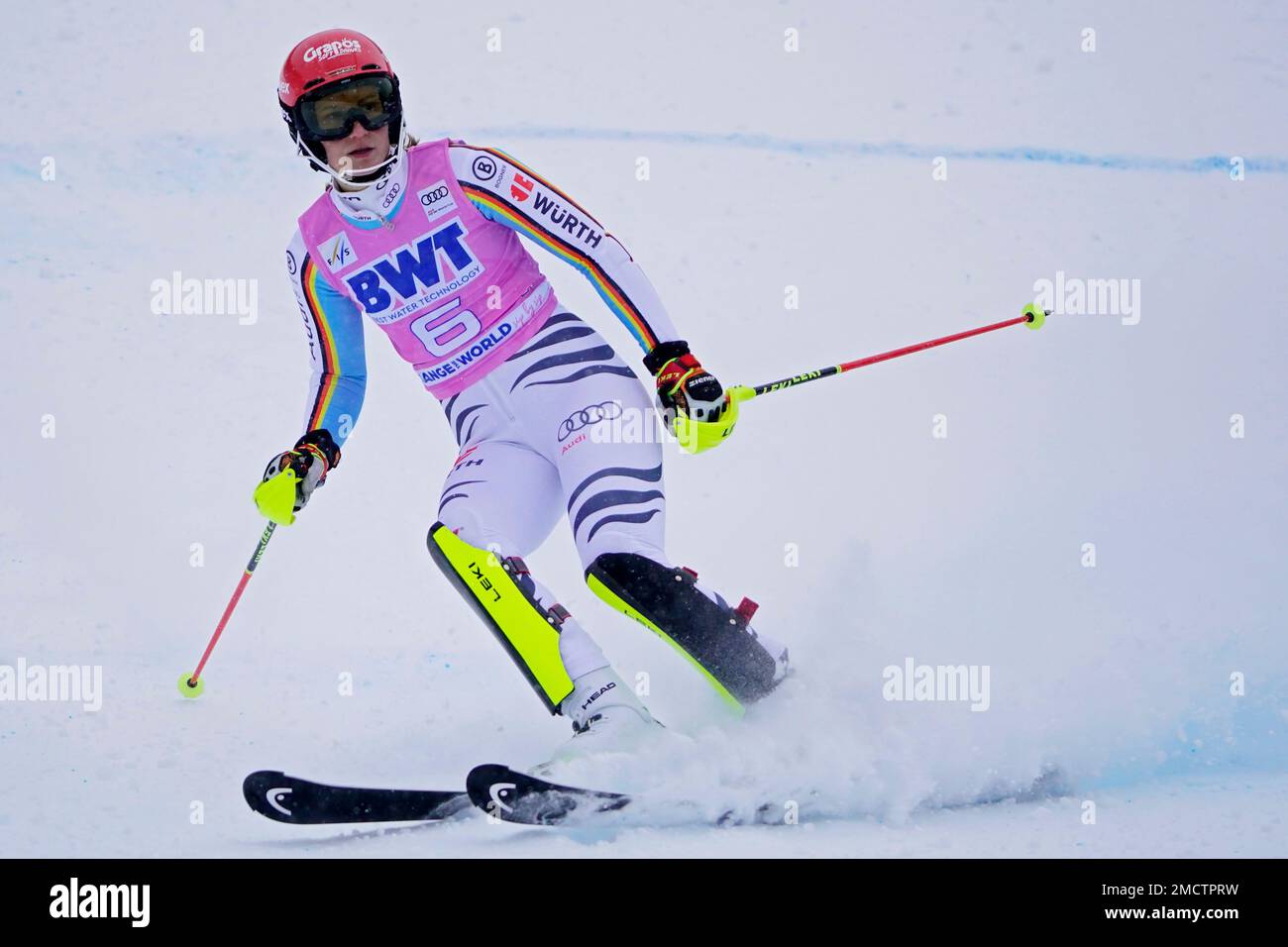 Germany's Lena Duerr finishes her women's World Cup slalom ski race ...