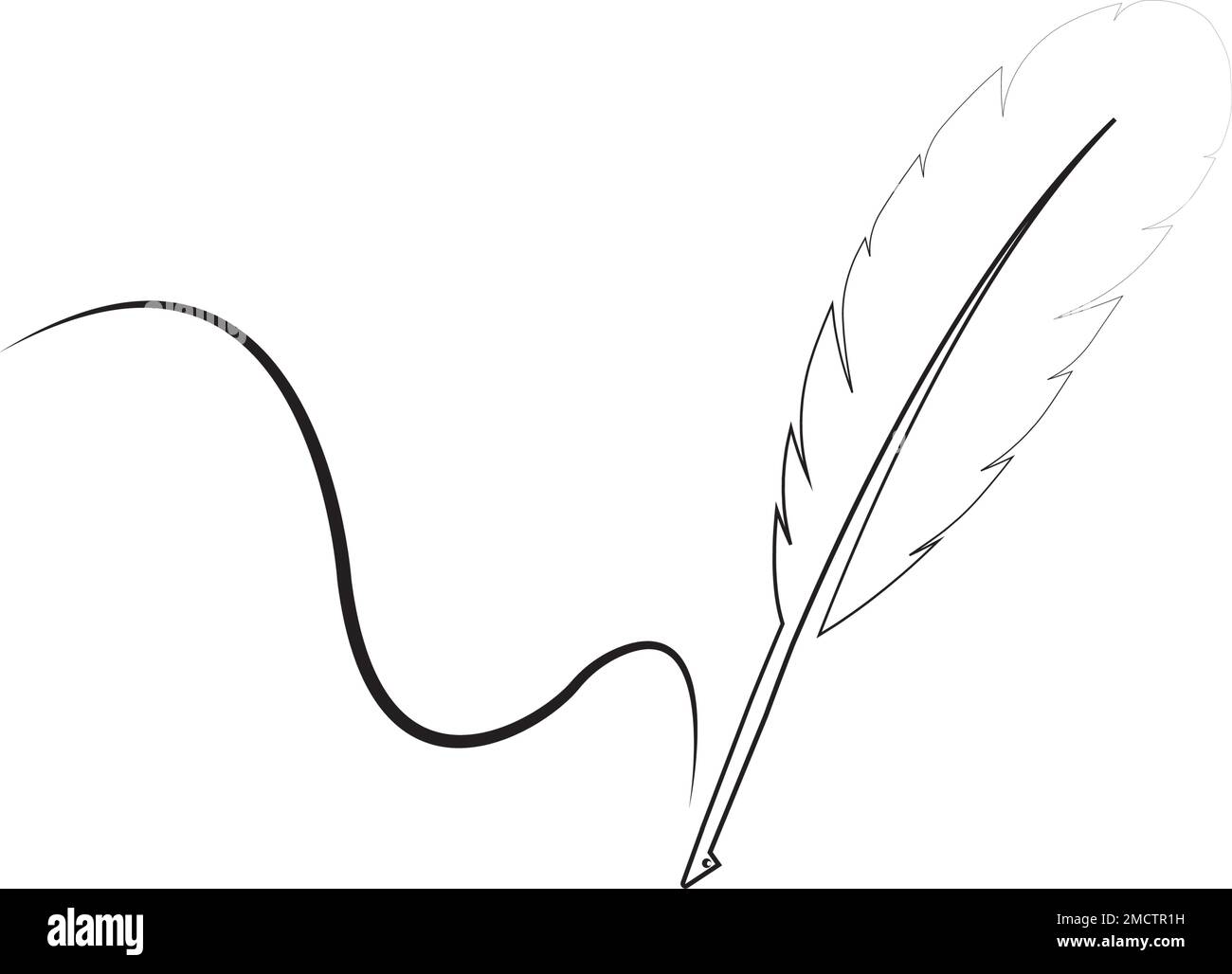 feather pen logo illustration design Stock Vector Image & Art - Alamy
