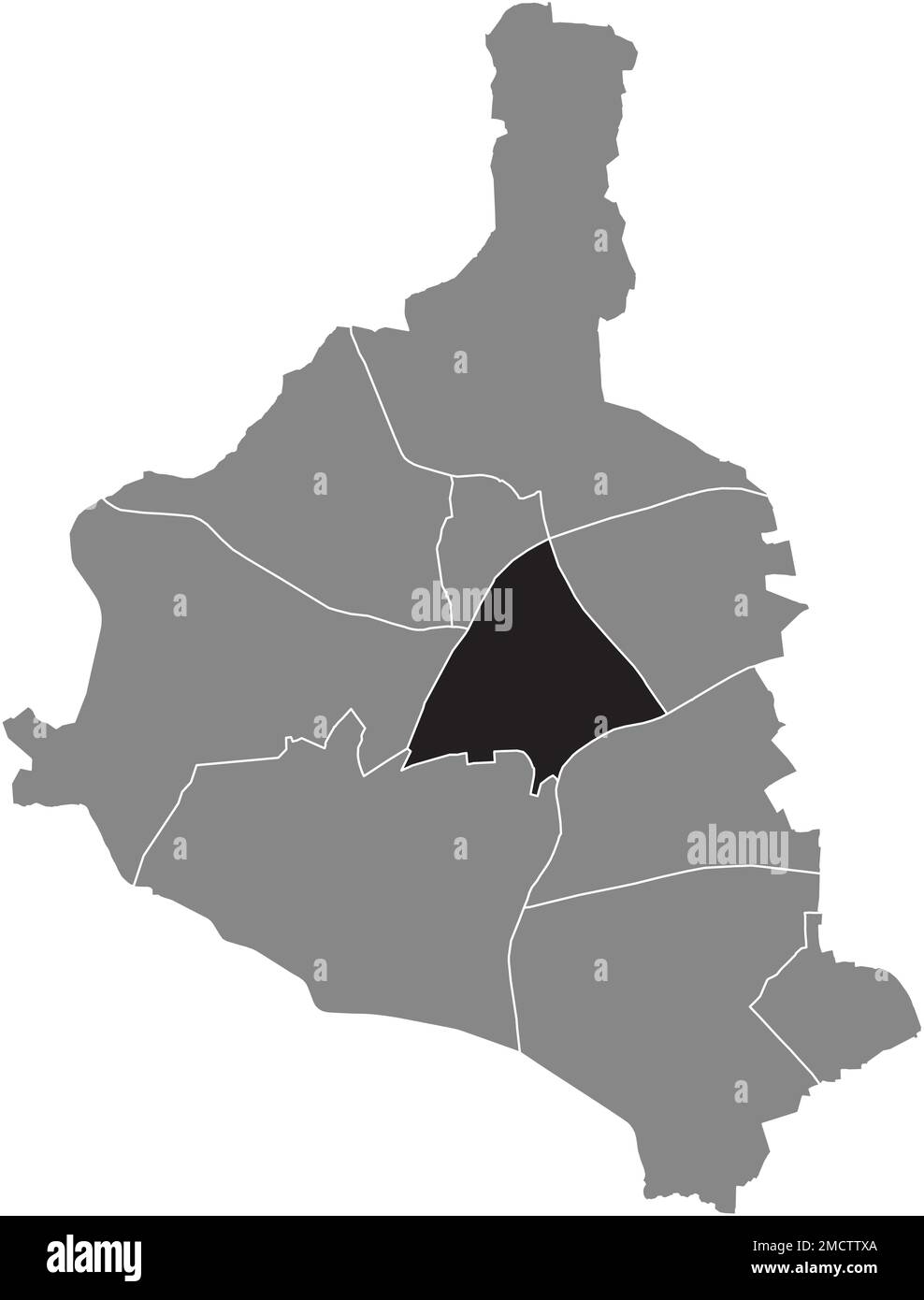 Locator map of the MITTE 1 DISTRICT, GLADBECK Stock Vector Image & Art ...