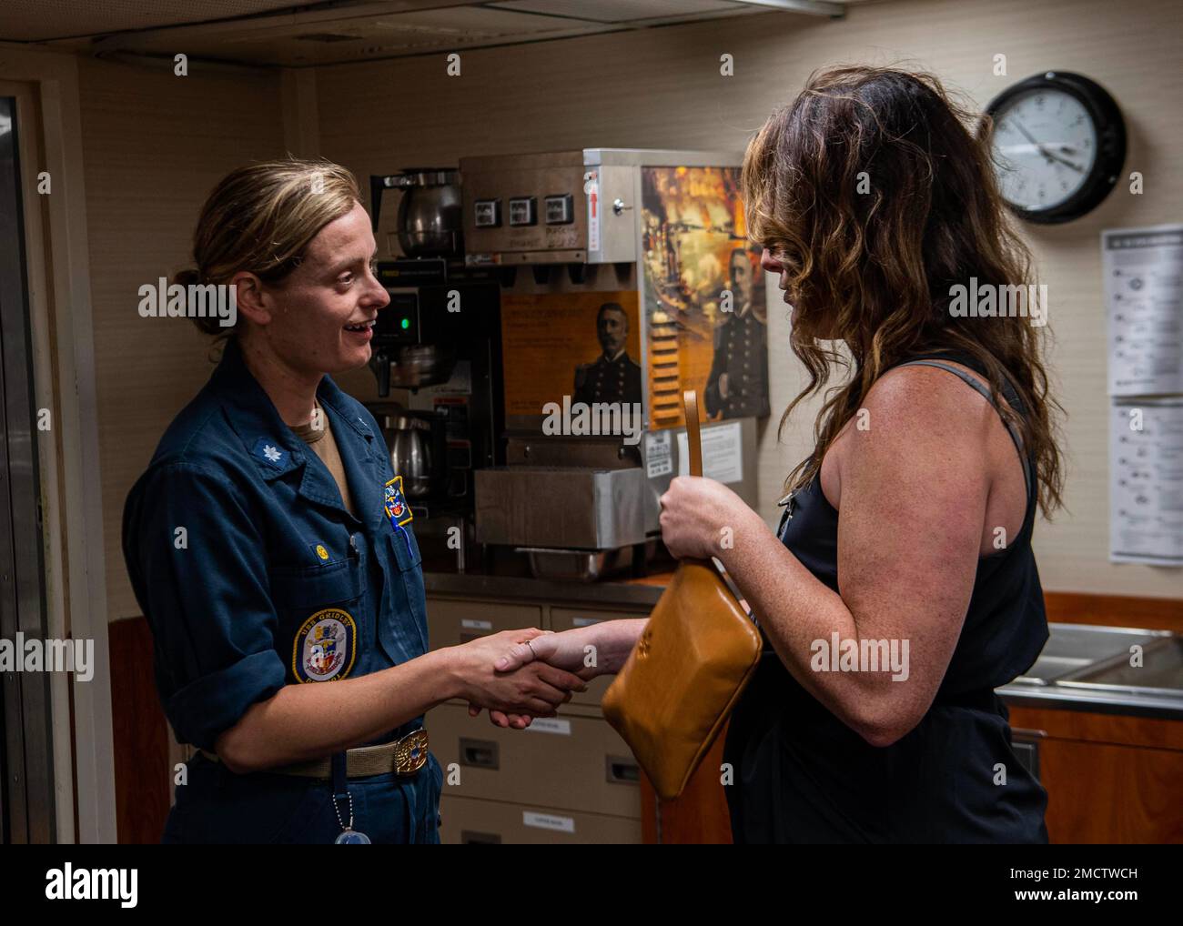 PEARL HARBOR (July 8, 2022) Cmdr. Meghan Bodnar, left, commanding ...