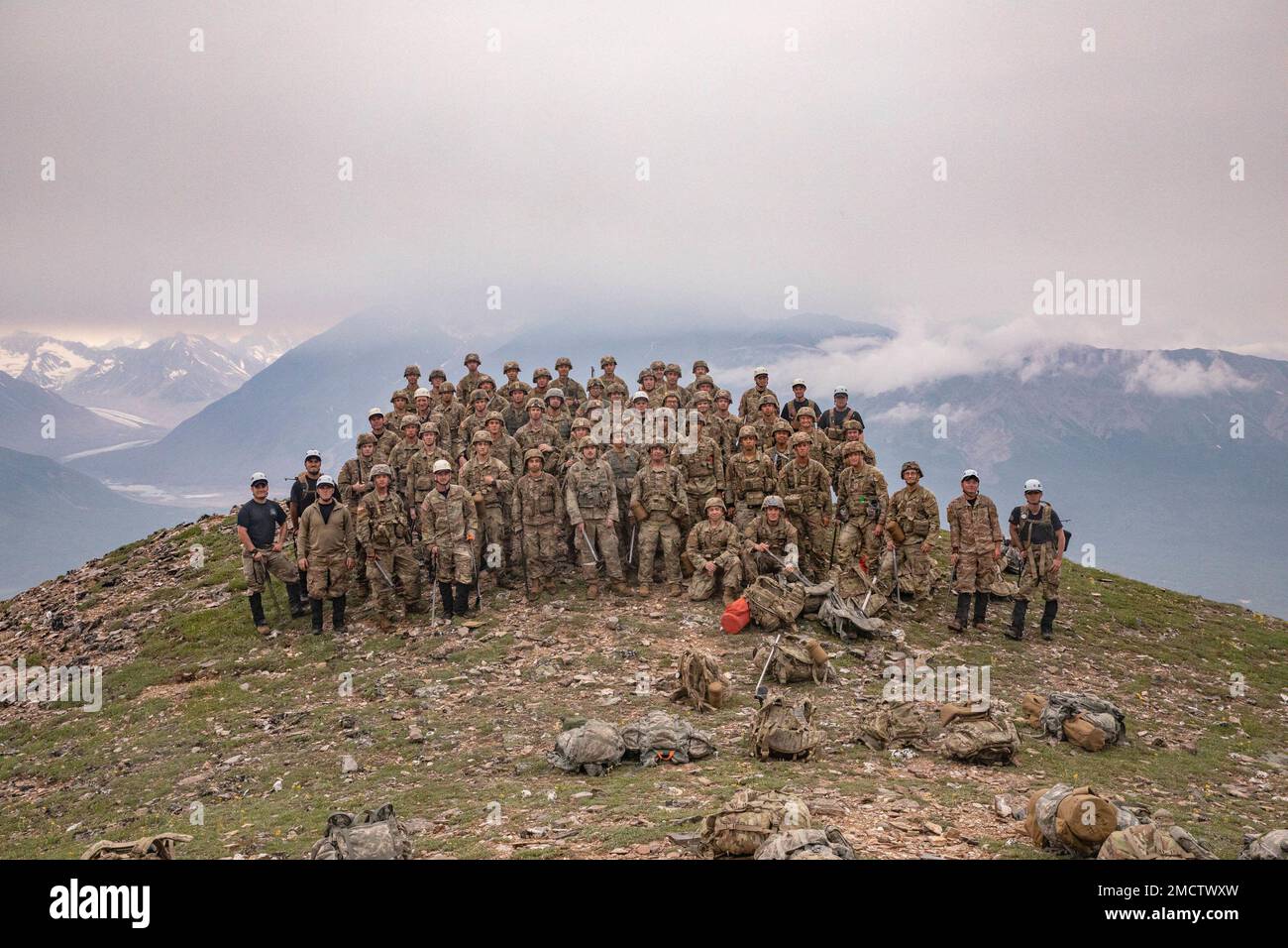 11th Airborne Division Soldiers, along with mountaineering instructors ...