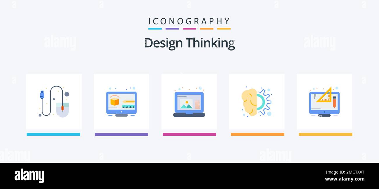 Design Thinking Flat 5 Icon Pack Including design. thinking. create ... Design Thinking Flat 5 Icon Pack Including design. thinking. create ...
