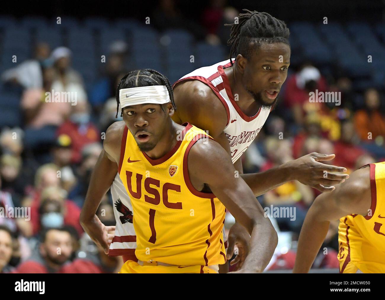 Southern California forward Chevez Goodwin and Saint Joseph forward ...