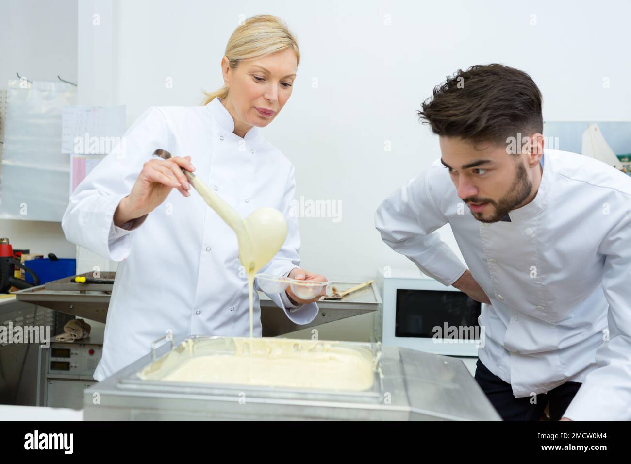 the professional chefs at work Stock Photo - Alamy