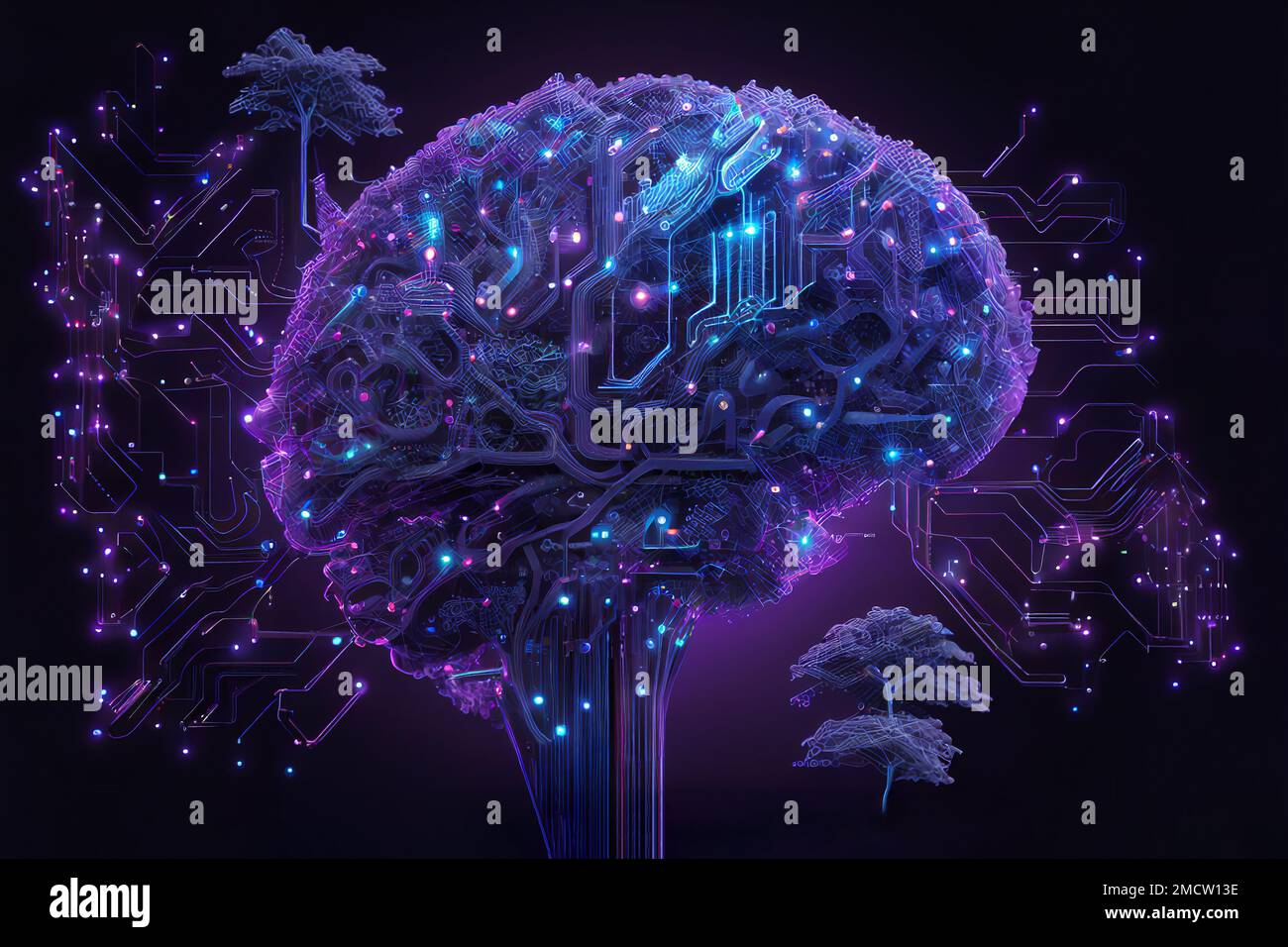 Neural network thinking hi-res stock photography and images - Alamy
