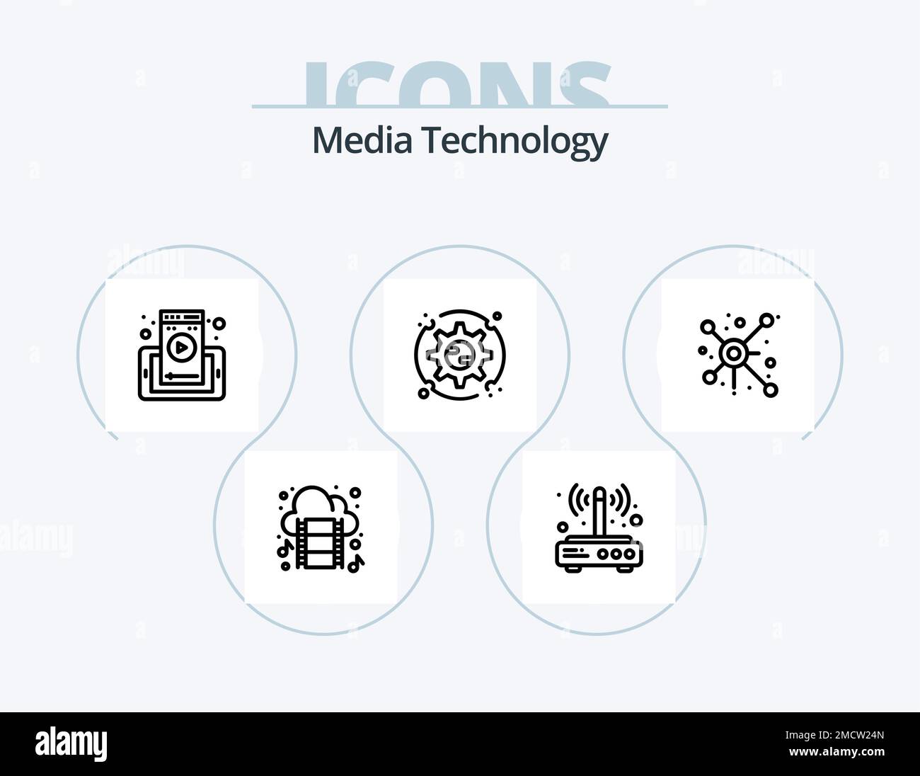 Headphone setup Stock Vector Images - Alamy