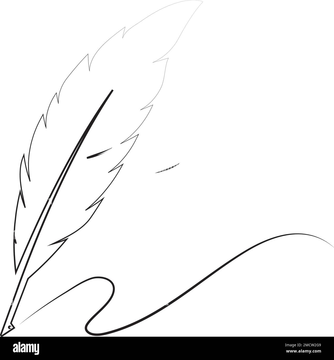 feather pen logo illustration design Stock Vector Image & Art - Alamy