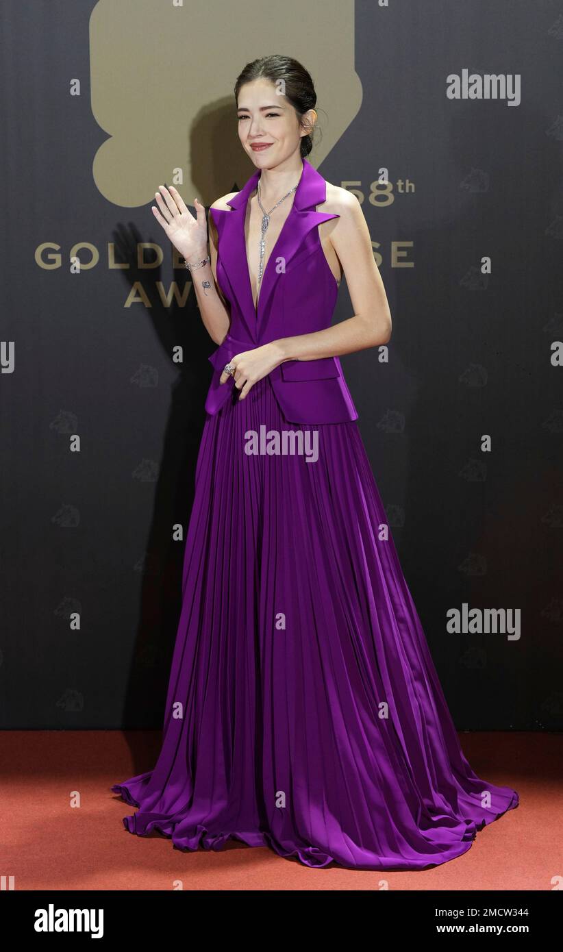 Taiwanese actress Ann Hsu arrives at the 58th Golden Horse Awards in ...