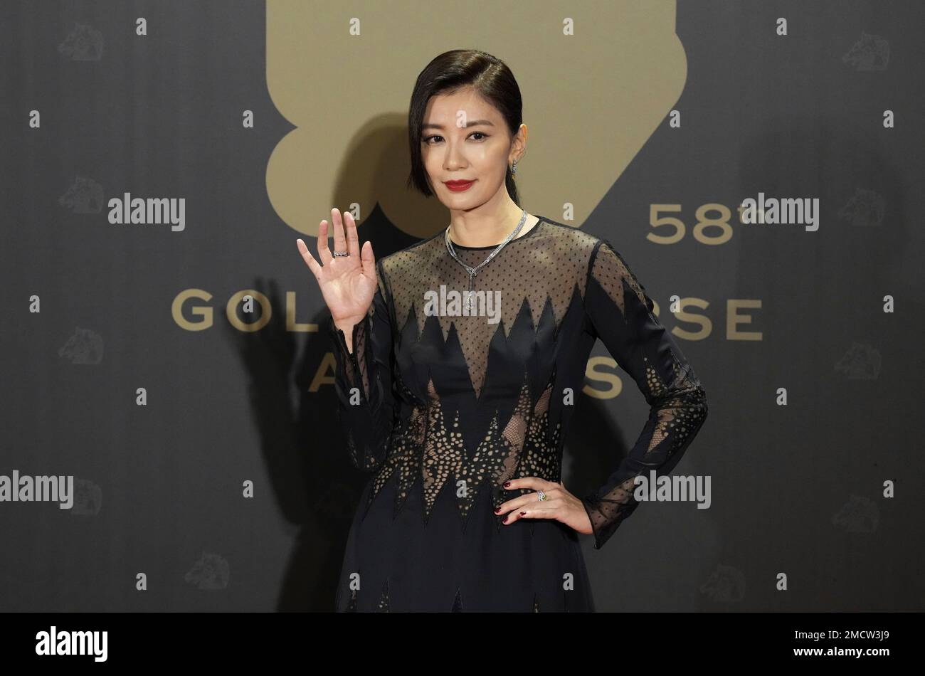 Taiwanese actress Alyssa Chia arrives at the 58th Golden Horse Awards ...