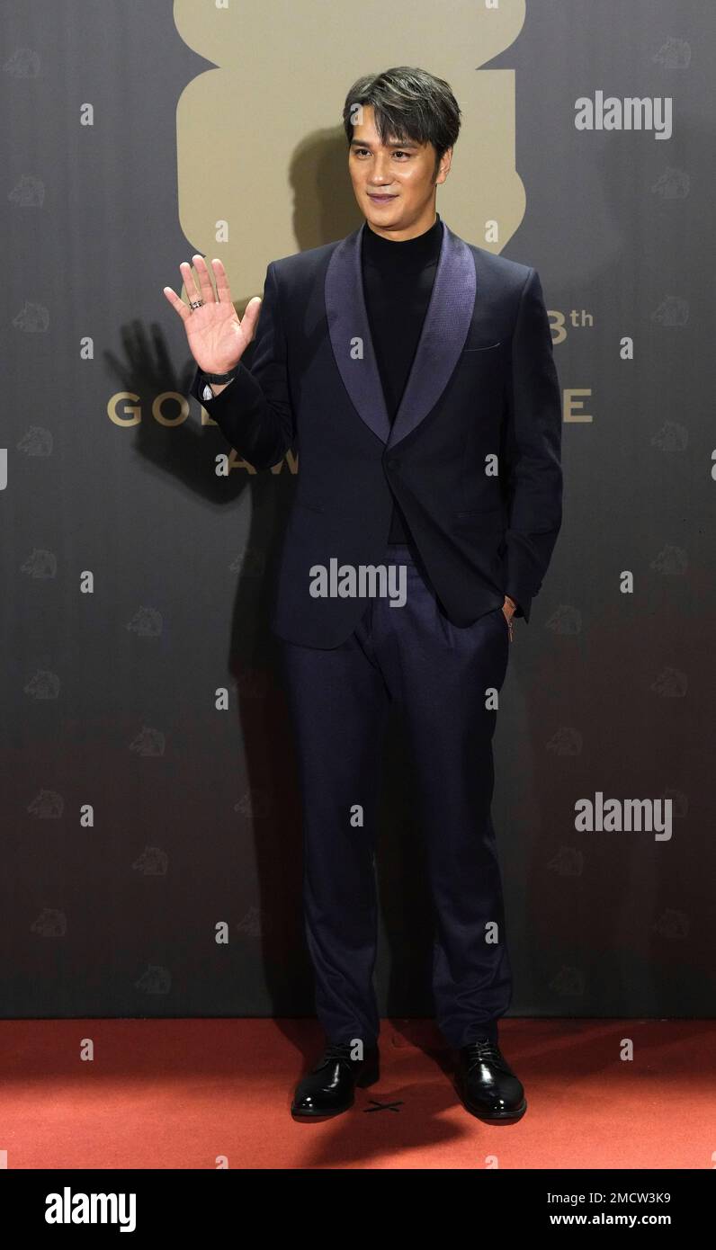 Taiwanese actor Umin Boya arrives at the 58th Golden Horse Awards in ...
