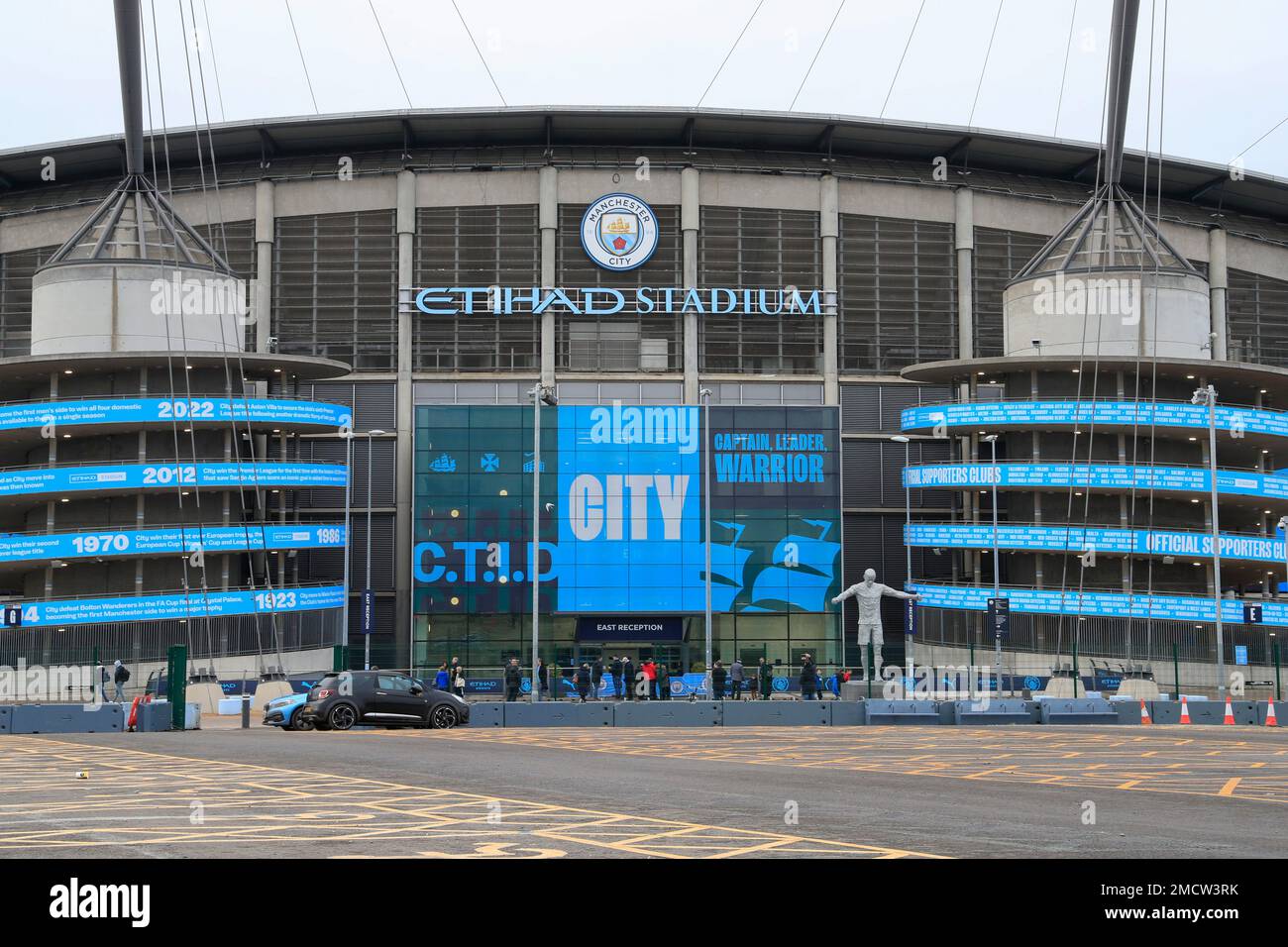 Outside the Etihad Stadium ahead of the Premier League match Manchester ...