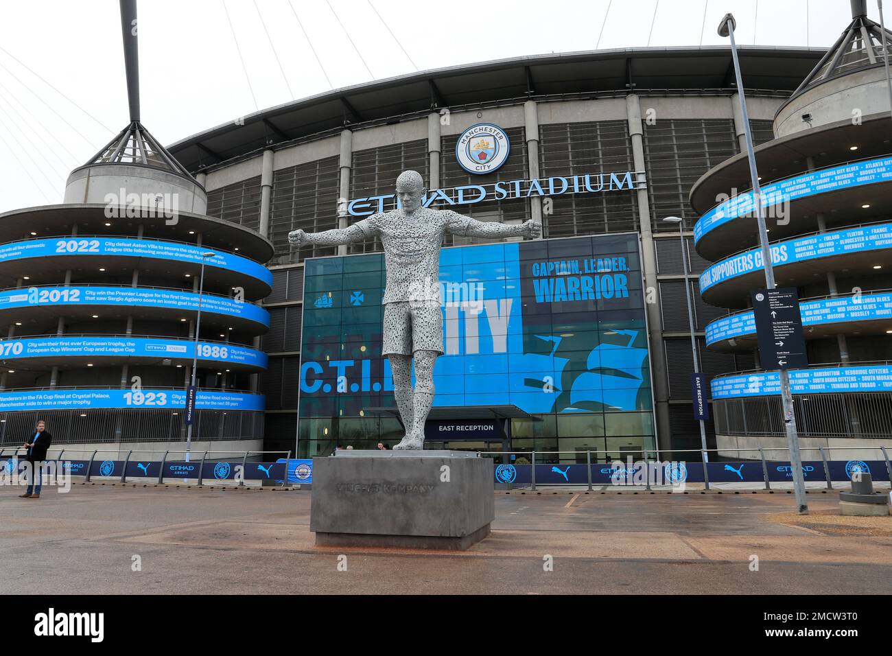 Vincent Kompany statue outside the Etihad Stadium ahead of the Premier ...