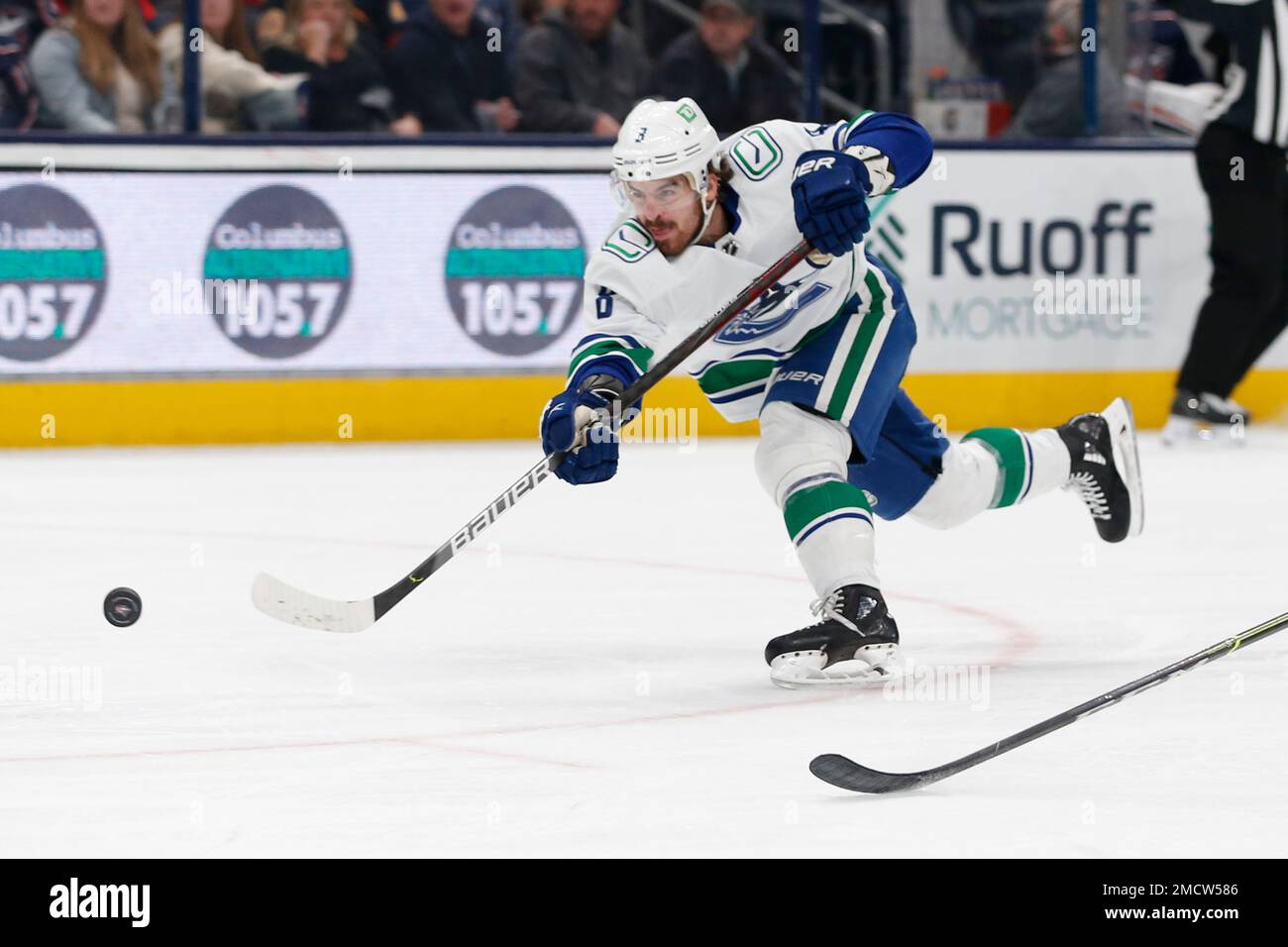 Vancouver Canucks' Conor Garland plays against the Columbus Blue ...